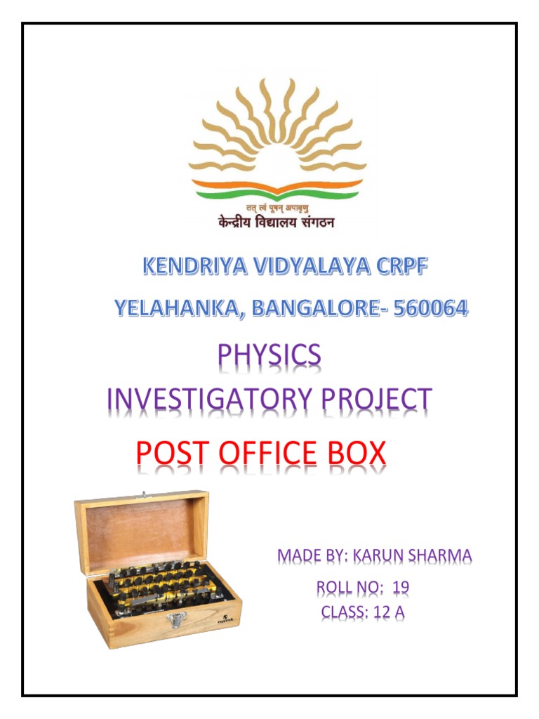 Physics Post Office Box | PDF | Electrical Resistance And Conductance ...