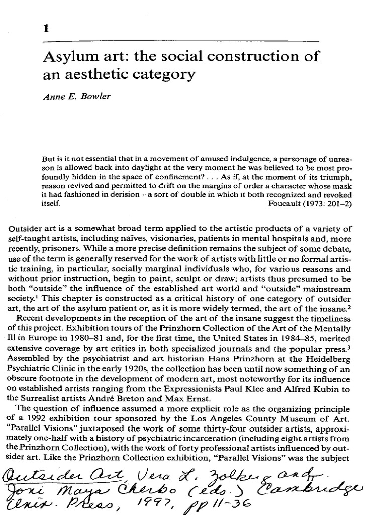 BOWLER, Anne E - Asylum Art | PDF