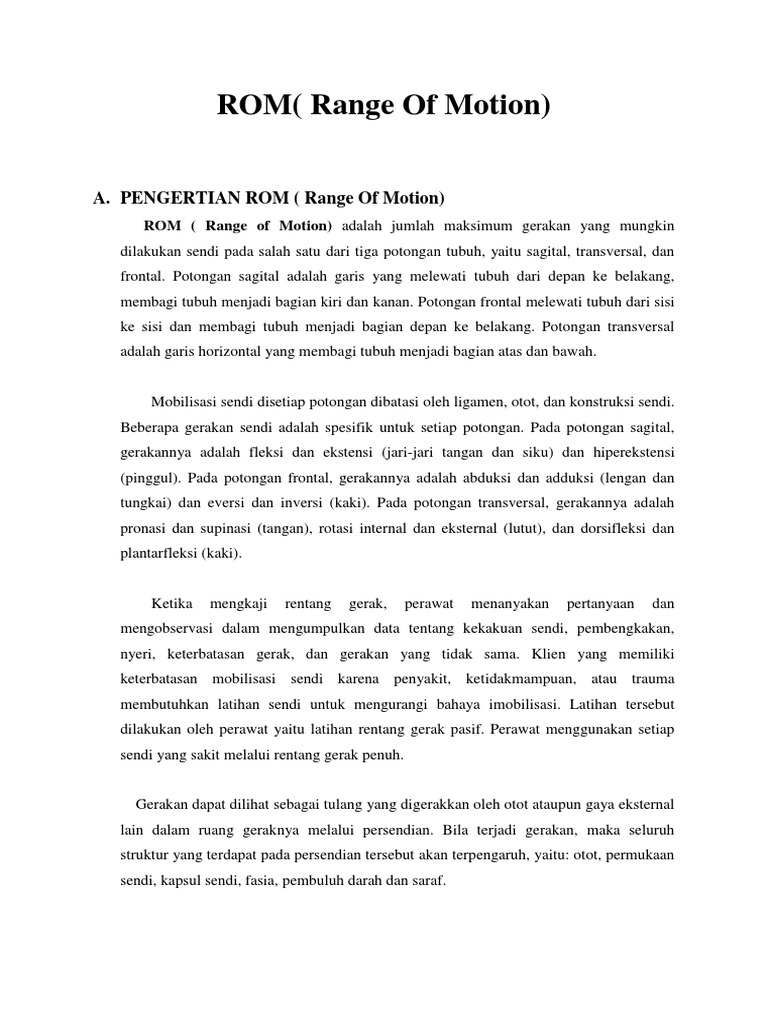 Latihan ROM untuk Jari Tangan | PDF | Kesehatan Holistik