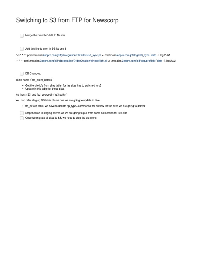 Migrating Newscorp from FTP to S3 | PDF | Computers