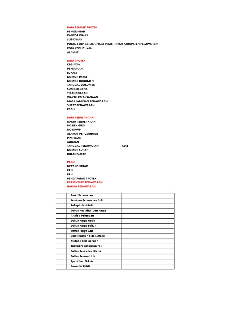 Contoh Perhitungan Rab | PDF