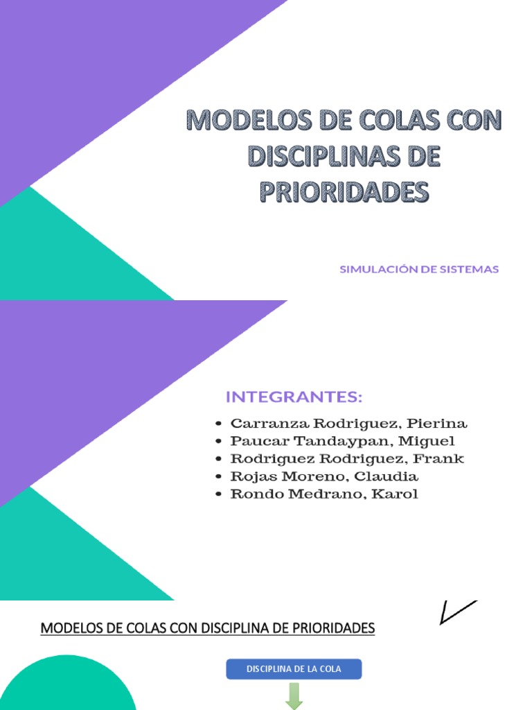 Modelos de Colas con Prioridades | PDF | Servidor (Computación) | Áreas ...