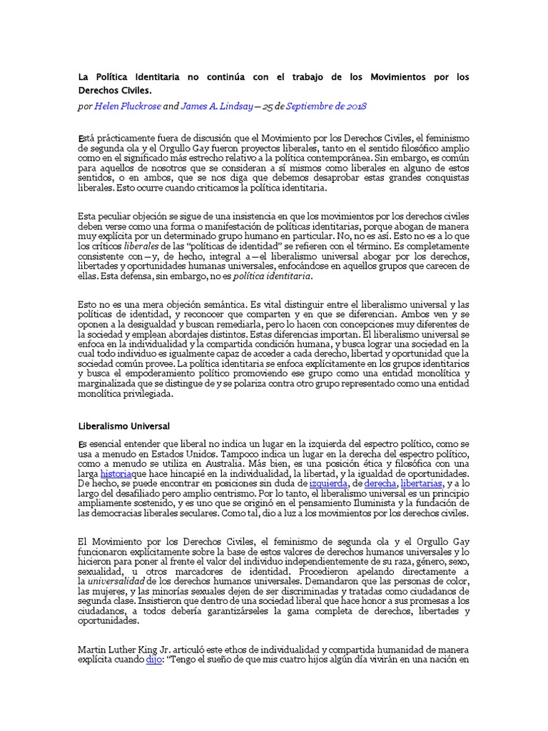 Helen Pluckrose | PDF | Liberalismo | Homosexualidad