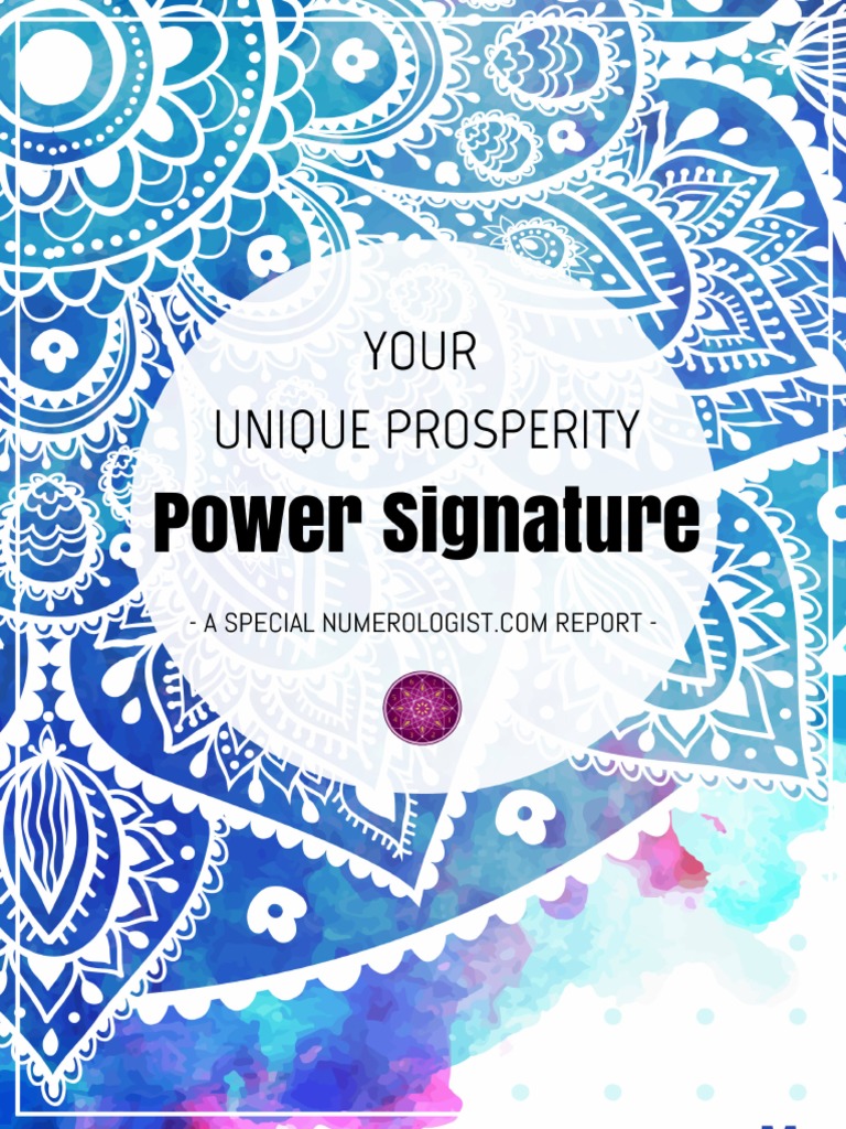 Prosperity Power Signature PDF | PDF | Feeling | Thought