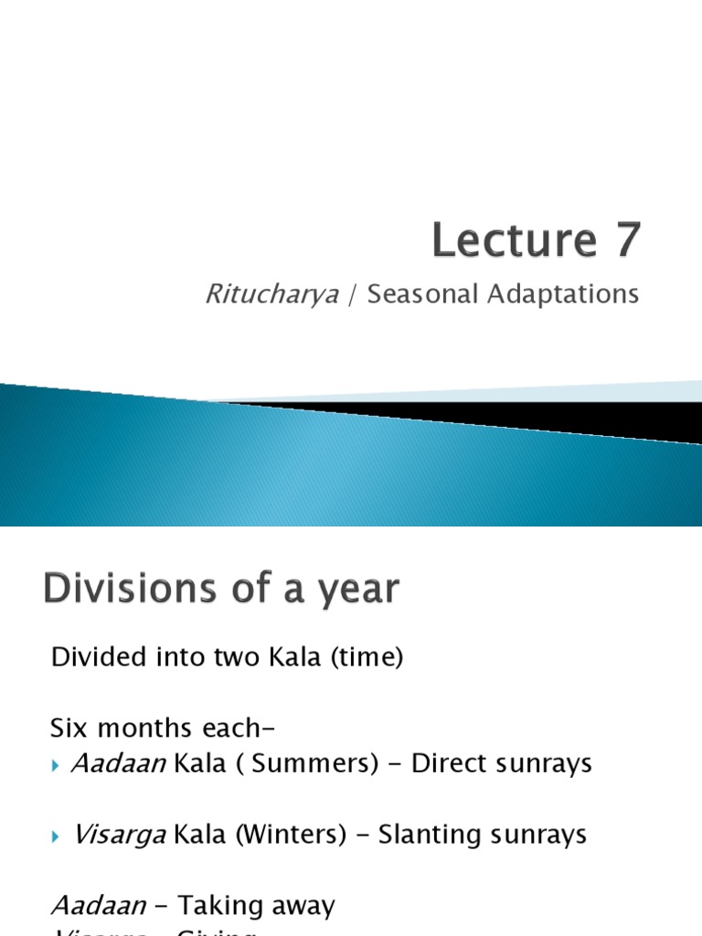 7.ritucharya Seasonal Regime | PDF | Ayurveda | Drink