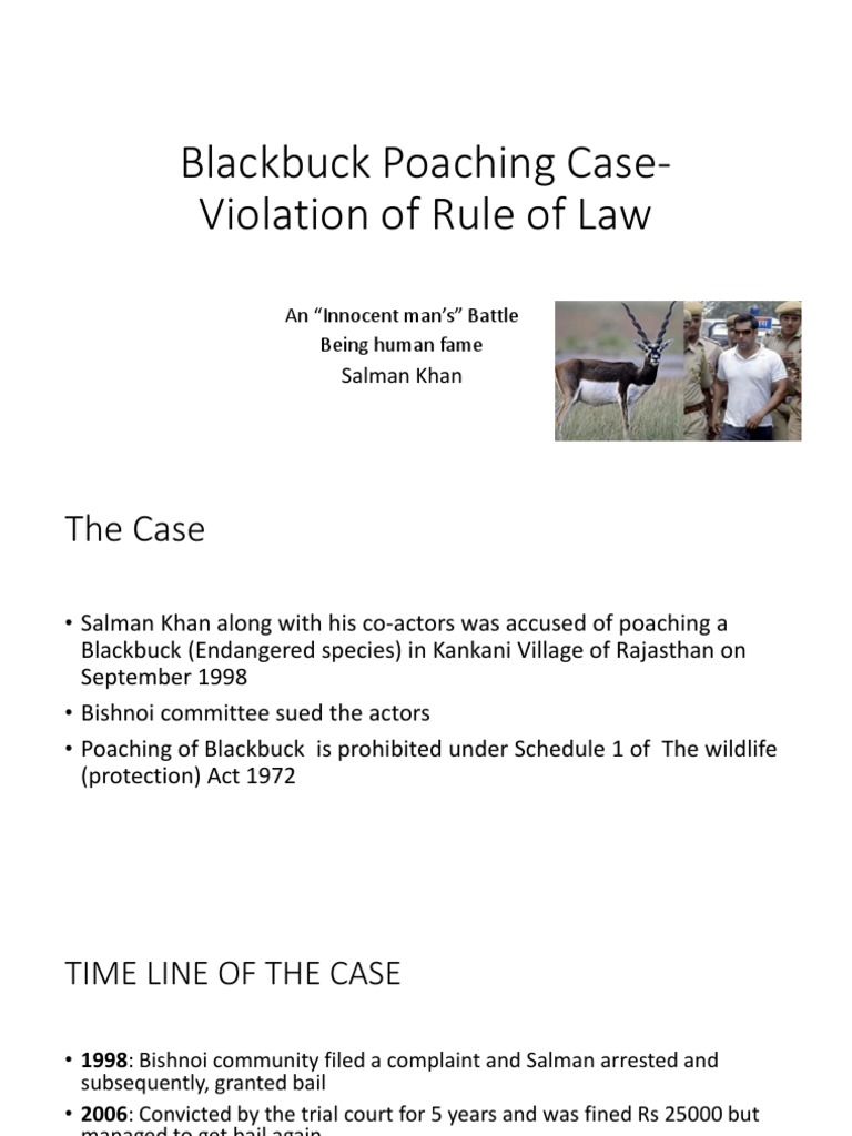 Salman Khan's Blackbuck Poaching Case | PDF