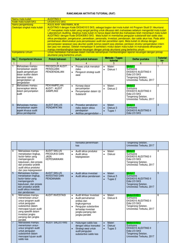 Rat Auditing 2 Eksi4310 | PDF