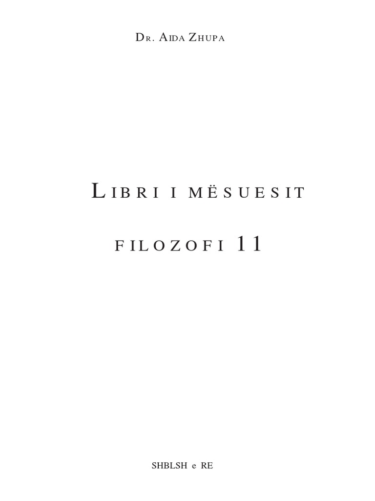 Liber Mesuesi Filozofi 11 - SHBLSH e Re | PDF