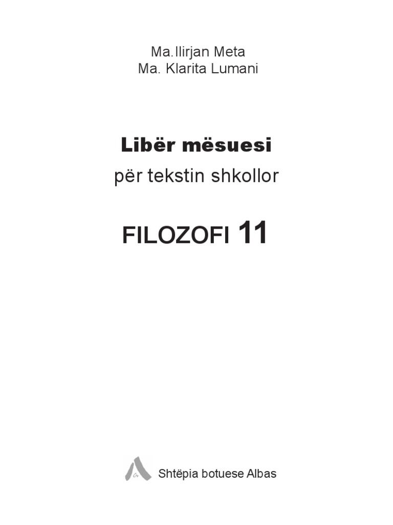 Liber Mesuesi Filozofi 11 - Albas | PDF