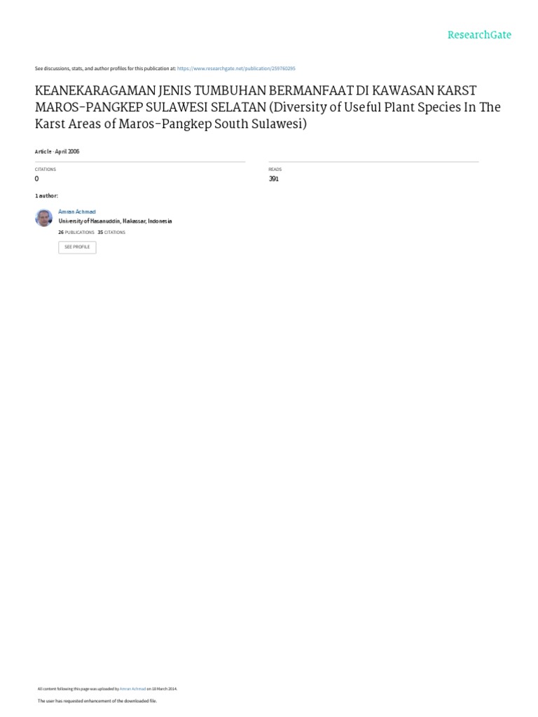 Karst Plant Species | PDF