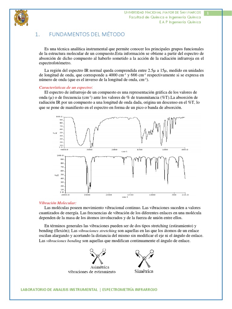 Espectrometría Ir | PDF | Espectroscopia infrarroja | Espectro ...