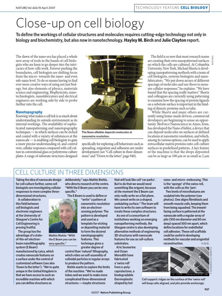 Nature Cell Biology. Pro-Quest | PDF | Confocal Microscopy | Microscopy