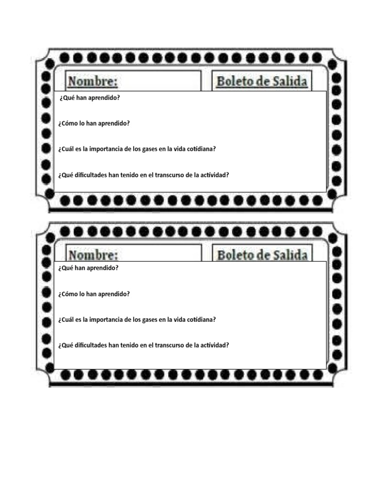 Boleto de Salida | PDF