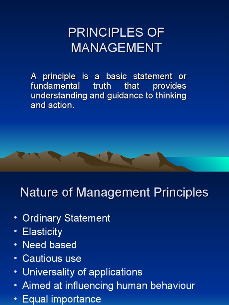 Principles of Management Module I | PDF | System | Theory