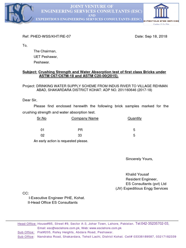 Brick Test Letter | PDF