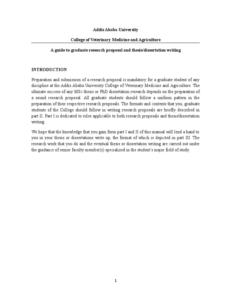 AAU Graduate Proposal and Thesis Writing Guide | PDF | Thesis | Data ...