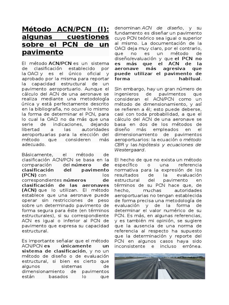 Método ACN PCN | PDF | Aeronave | Enseñanza de matemática