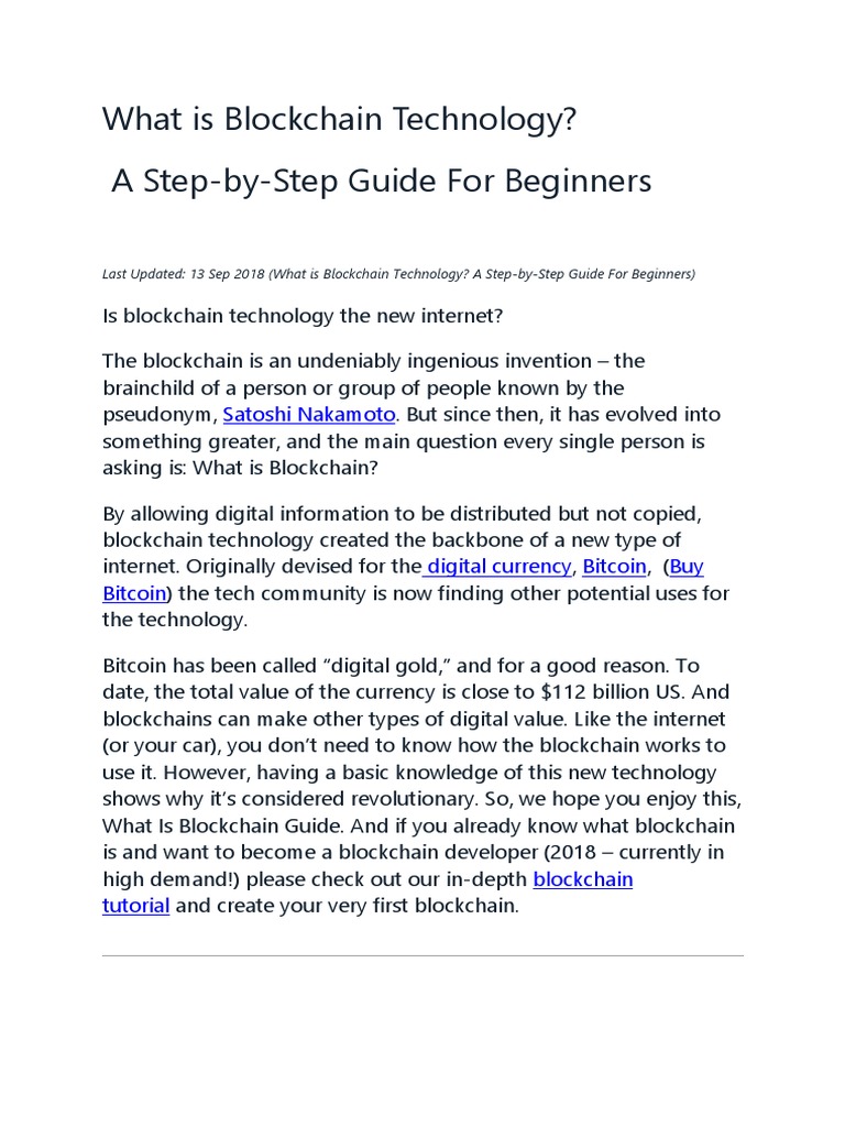 What Is Blockchain Technology? | PDF | Internet Of Things | Money ...