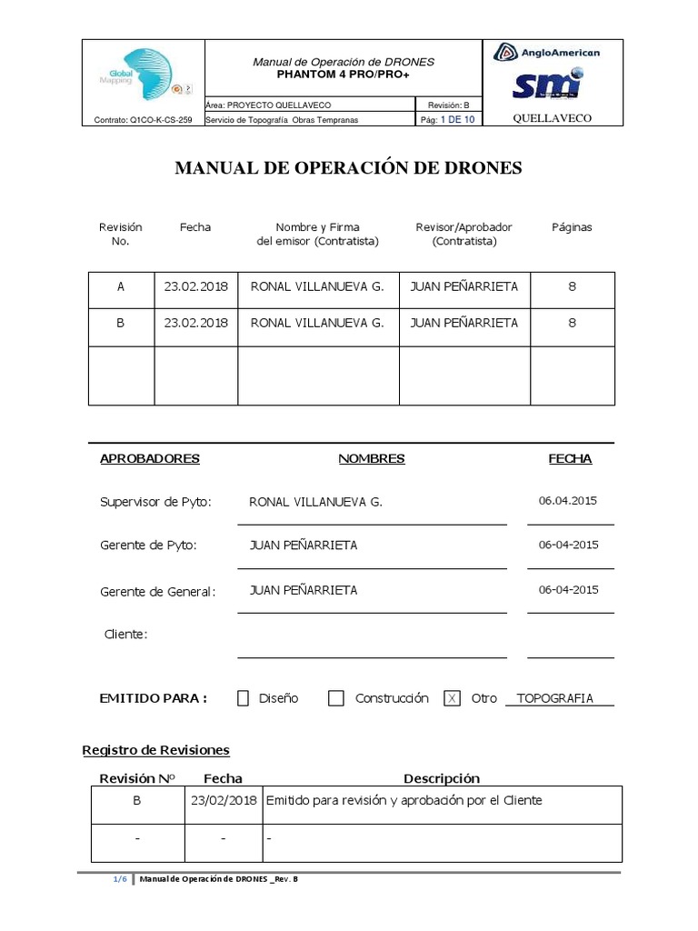 Manual de Operacion de DRONES PDF | PDF | Vehículo aéreo no tripulado ...