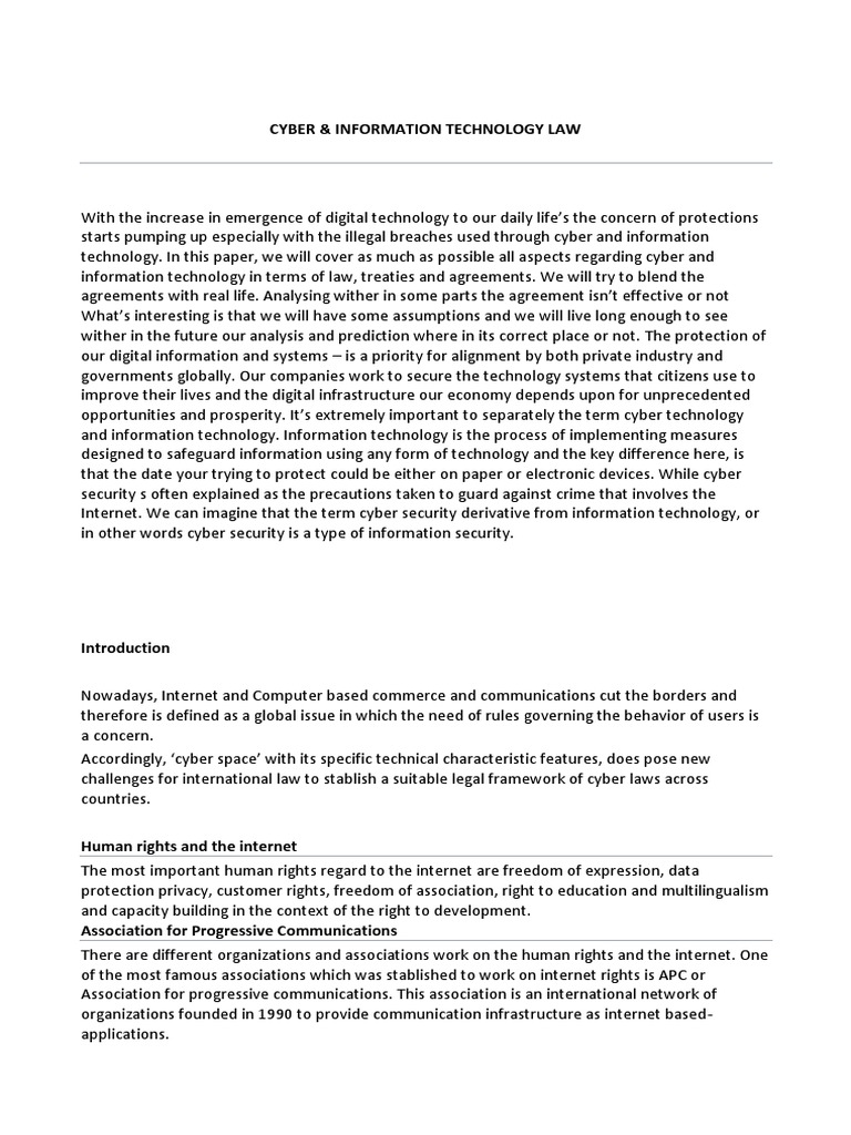 Cyber and Information Technology | PDF | Computer Security | Security