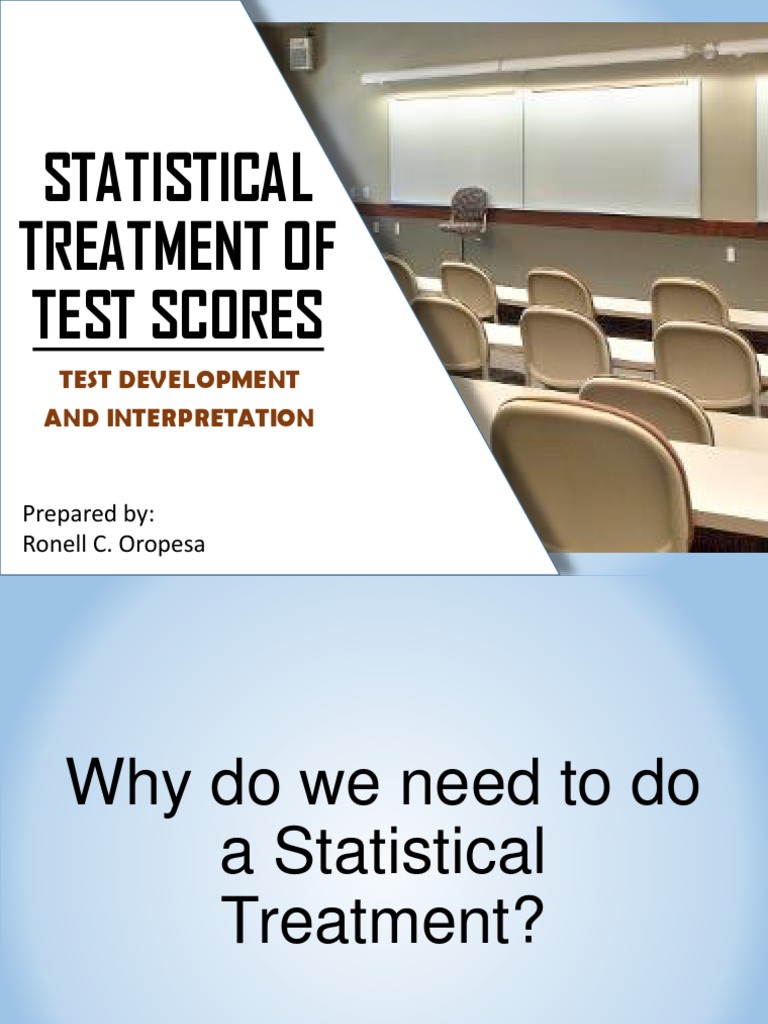 Statistical Treatment of Test Scores | PDF | Student's T Test | Statistics