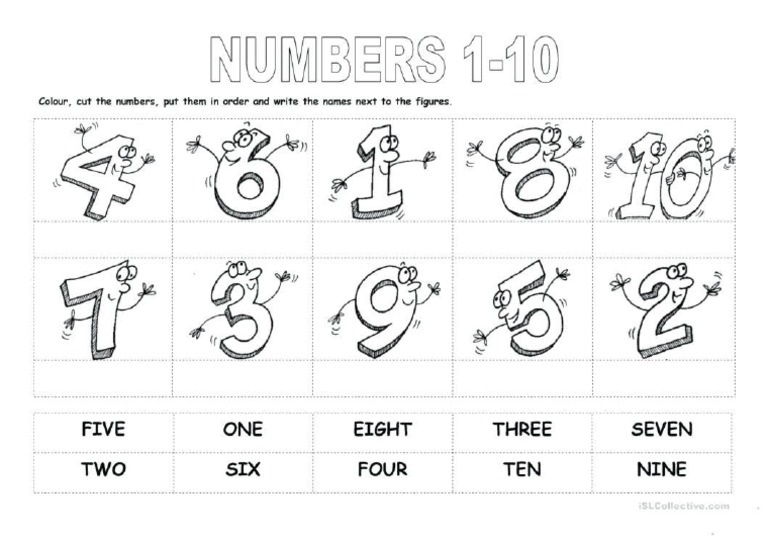 Numbers Cut and Paste | PDF