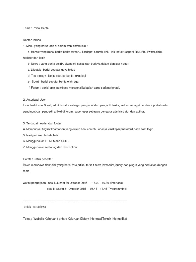 Contoh Soal Desain Web | PDF