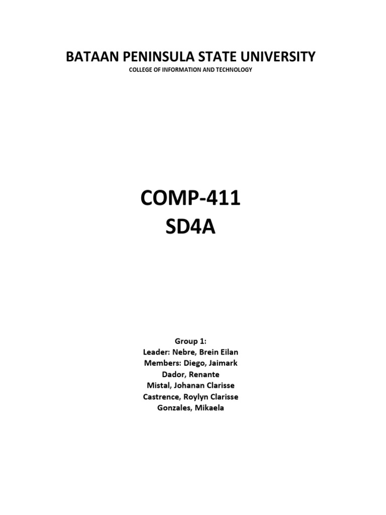 COMP-411 Sd4A: Bataan Peninsula State University | PDF | Virtue Ethics ...