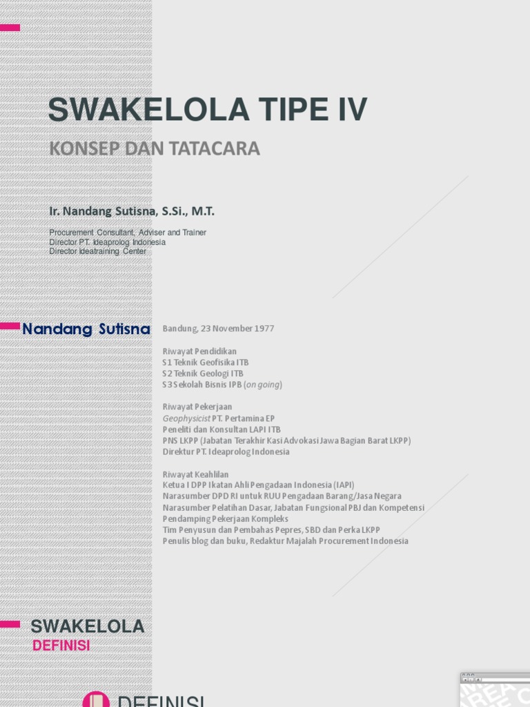 Swakelola Tipe 4 | PDF