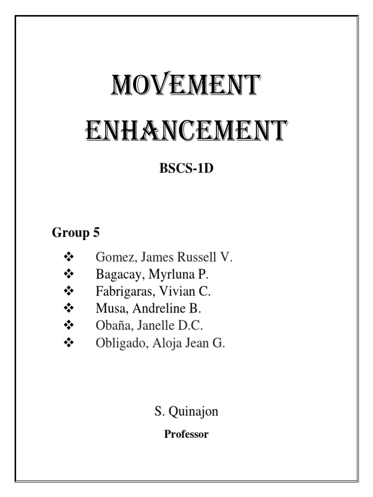 Movement Enhancement: Bscs-1D | PDF