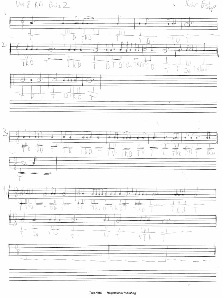 Aural Skills 2 HW 1 | PDF