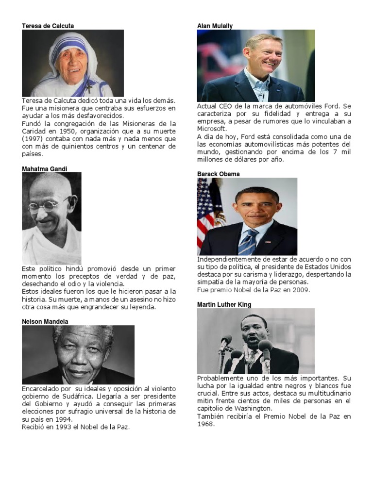 BIOGRAFIA Teresa de Calcuta | PDF | Martin Luther King hijo. | Madre Teresa