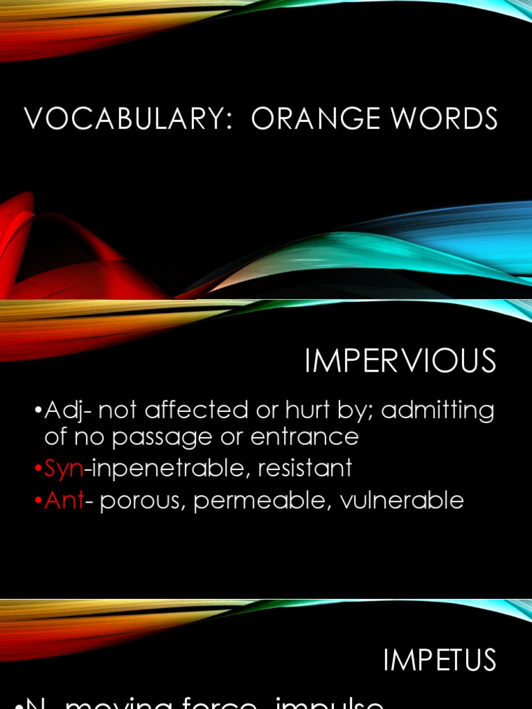 10th - Orange Words | PDF