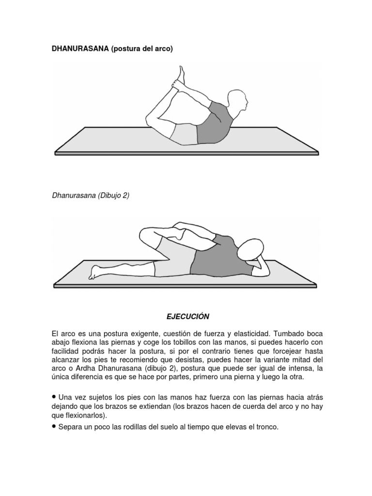 DHANURASANA | PDF | Abdomen | Anatomía humana