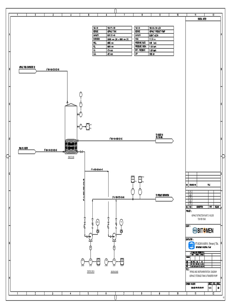 PID - ASPHALT STORAGE TANK & TRANSFER PUMP-Layout1 PDF | PDF