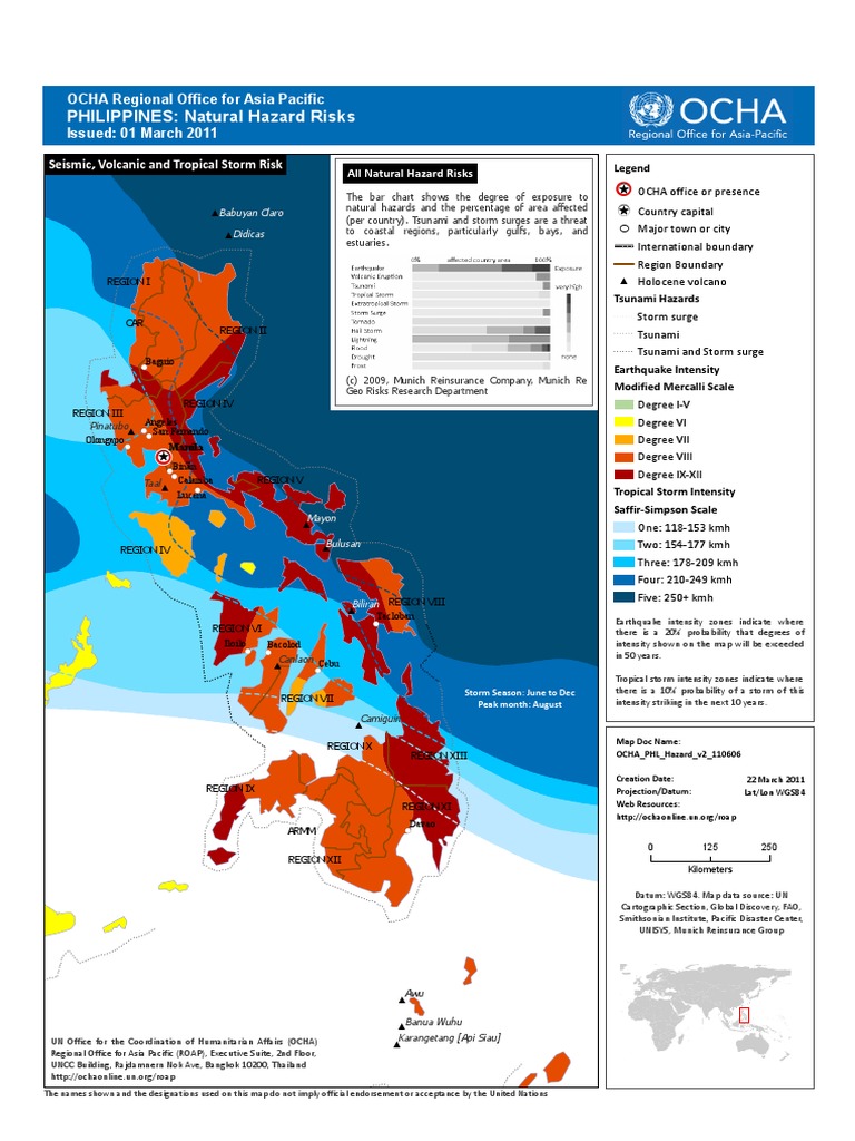 Philippine Natural Hazard Risk Map | PDF | Natural Hazards | Hazards