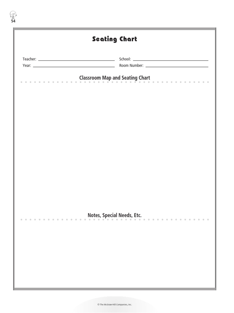 Classroom Seating Chart Template | PDF