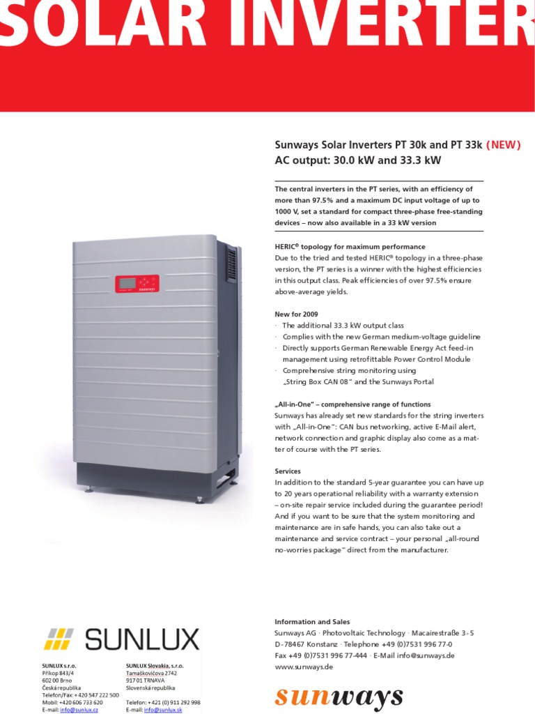 SUNLUX Sunways SI PT30 33 Datasheet en | PDF | Alternating Current ...