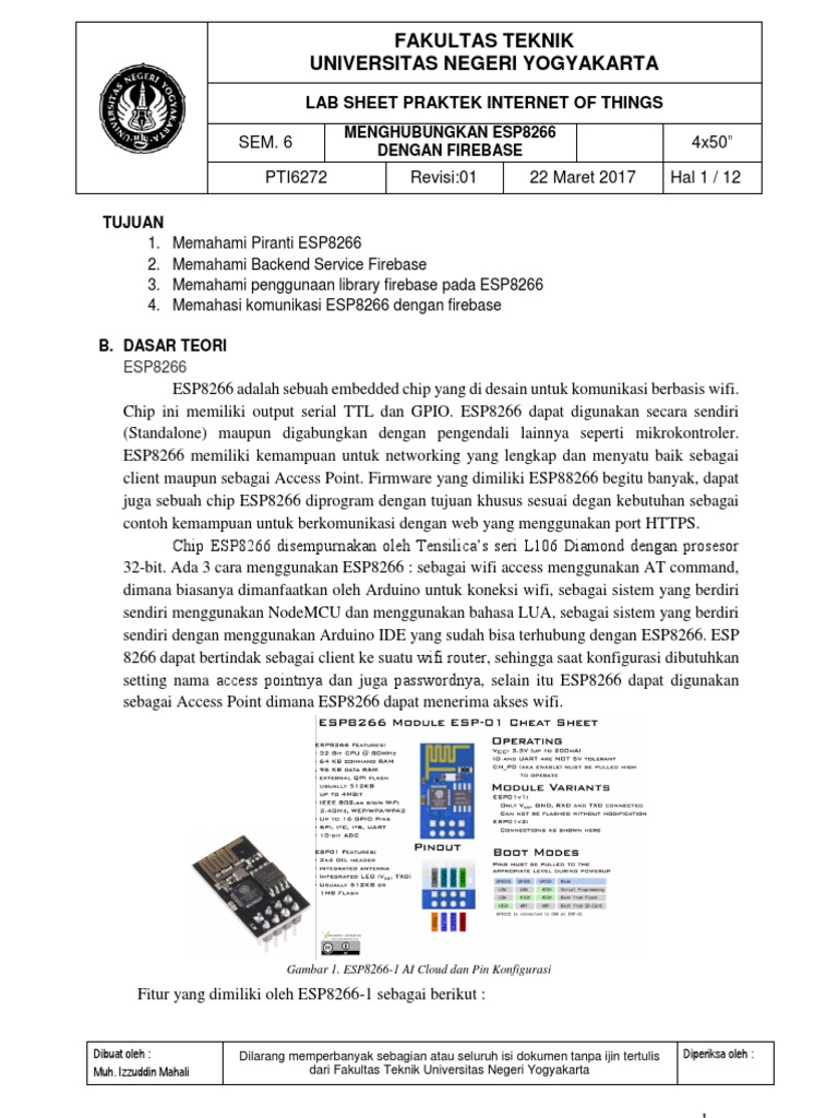 IoT: ESP8266 dan Firebase | PDF | Komputer | Teknologi & Rekayasa
