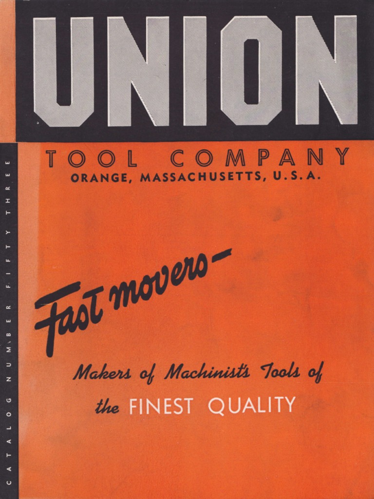 Union Tool Company Catalog Overview | PDF | Mechanical Engineering ...