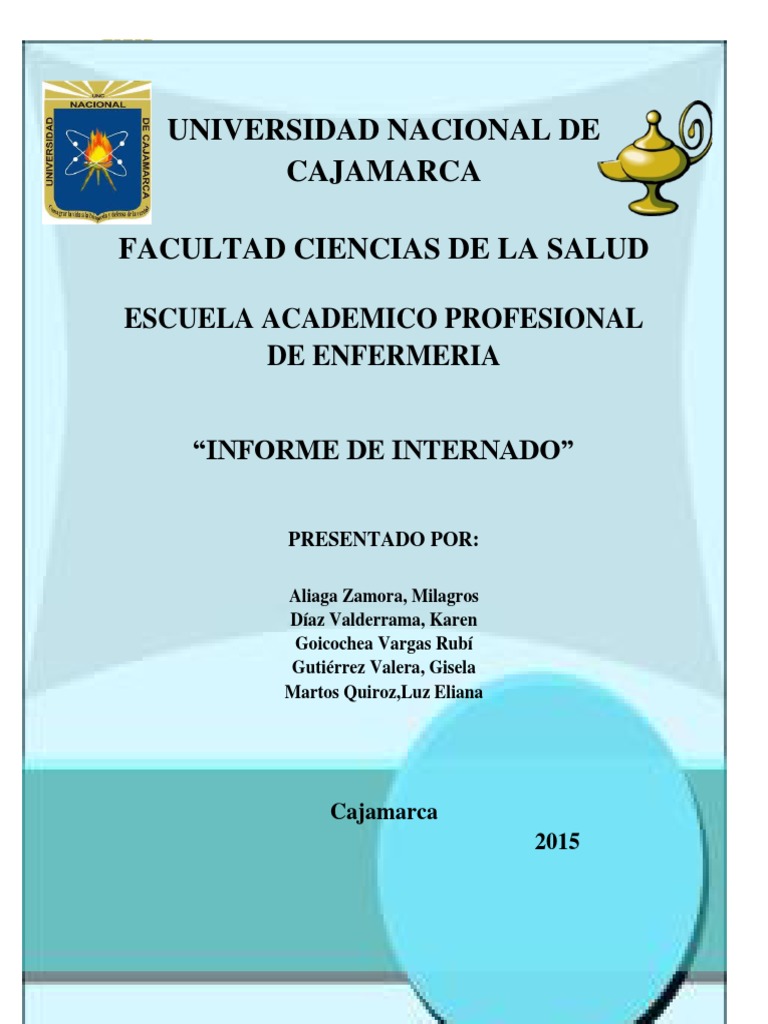 Informe Final de Internado de Enfermeria | PDF | Enfermería | Hospital