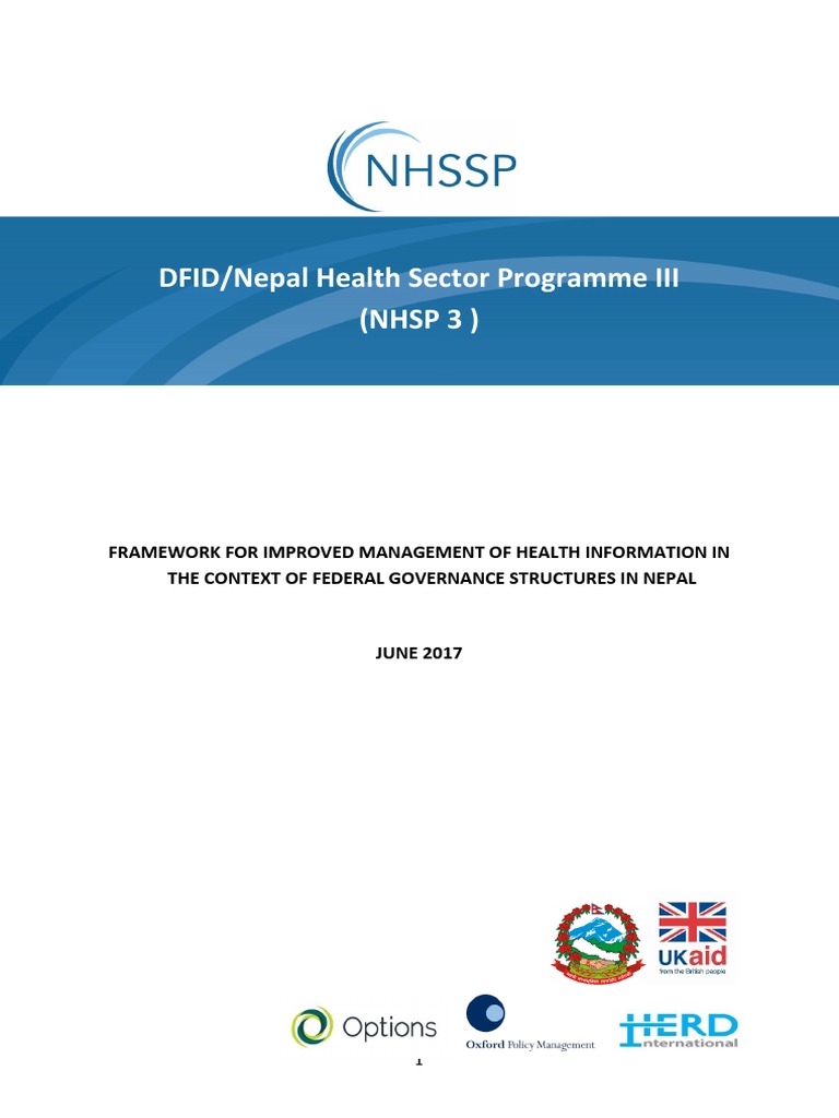 NHSP IIIFramework For Improved Health MIS June2017 | PDF | Regulatory ...