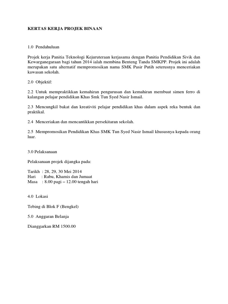 Vdocuments - MX Kertas Kerja Projek Binaan Simen Ferro | PDF