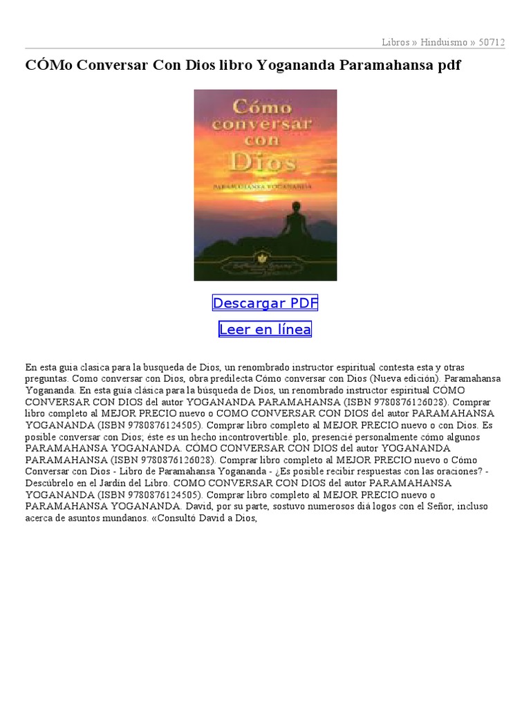 CÓMo Conversar Con Dios PDF | PDF