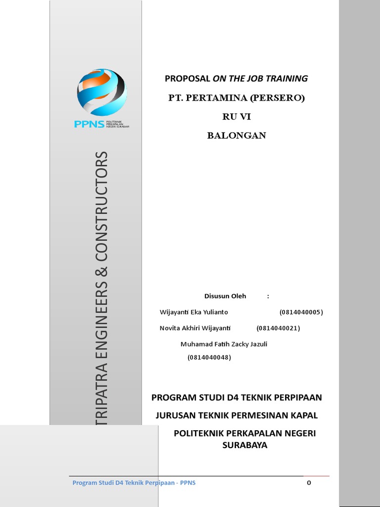 Proposal Ojt Pertamina Revisi1 | PDF