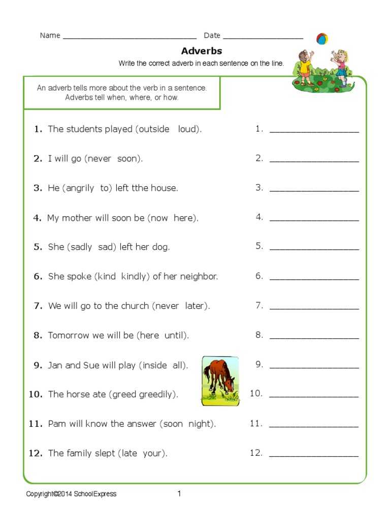 Adverbs: An Adverb Tells More About The Verb in A Sentence. Adverbs ...