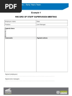 Template Supervision Record Sheet | PDF