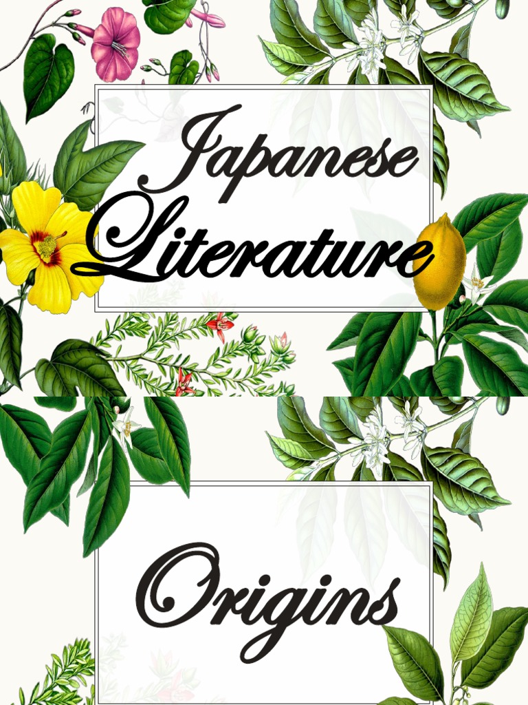 An Overview of the Origins and Evolution of Japanese Literature from ...