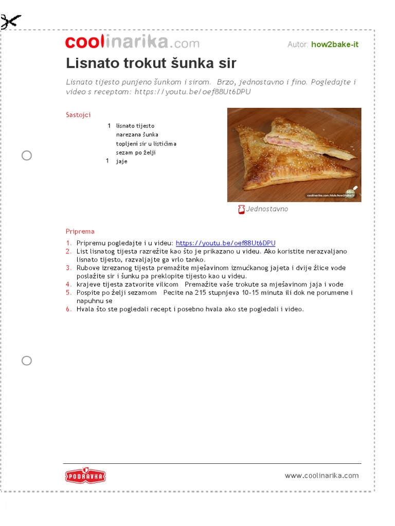 Lisnato Trokut Sunka Sir | PDF