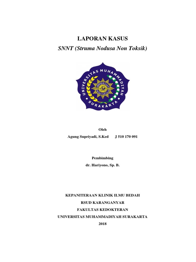 Laporan Kasus SNNT | PDF